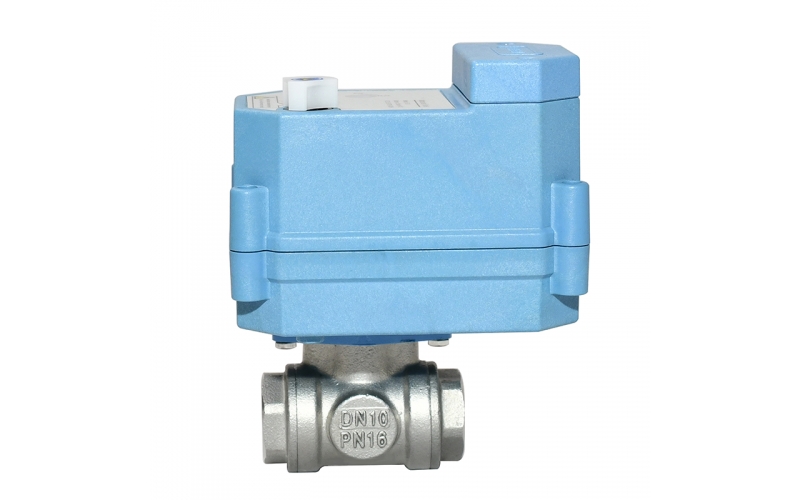 LoraWan Remote control 3 Way Electric Valve Stainless Steel Metal Gears ...